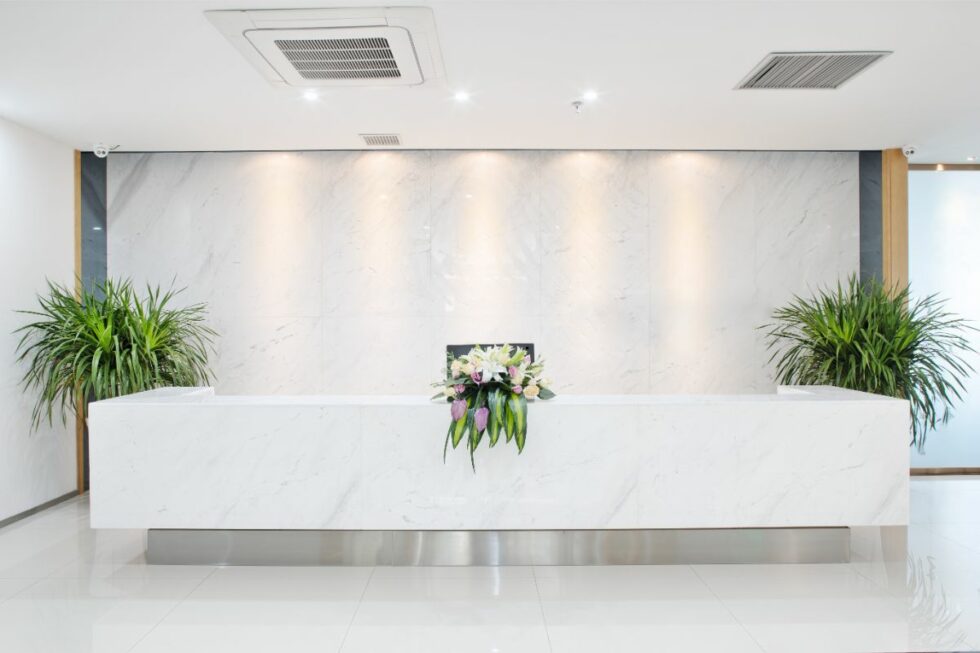 Front Desk Decoration Design Ideas | Office Reception Furniture